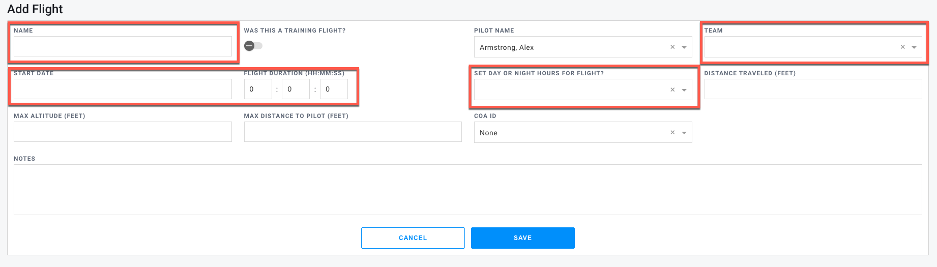 Creating and Editing Flight Records – DroneSense Support