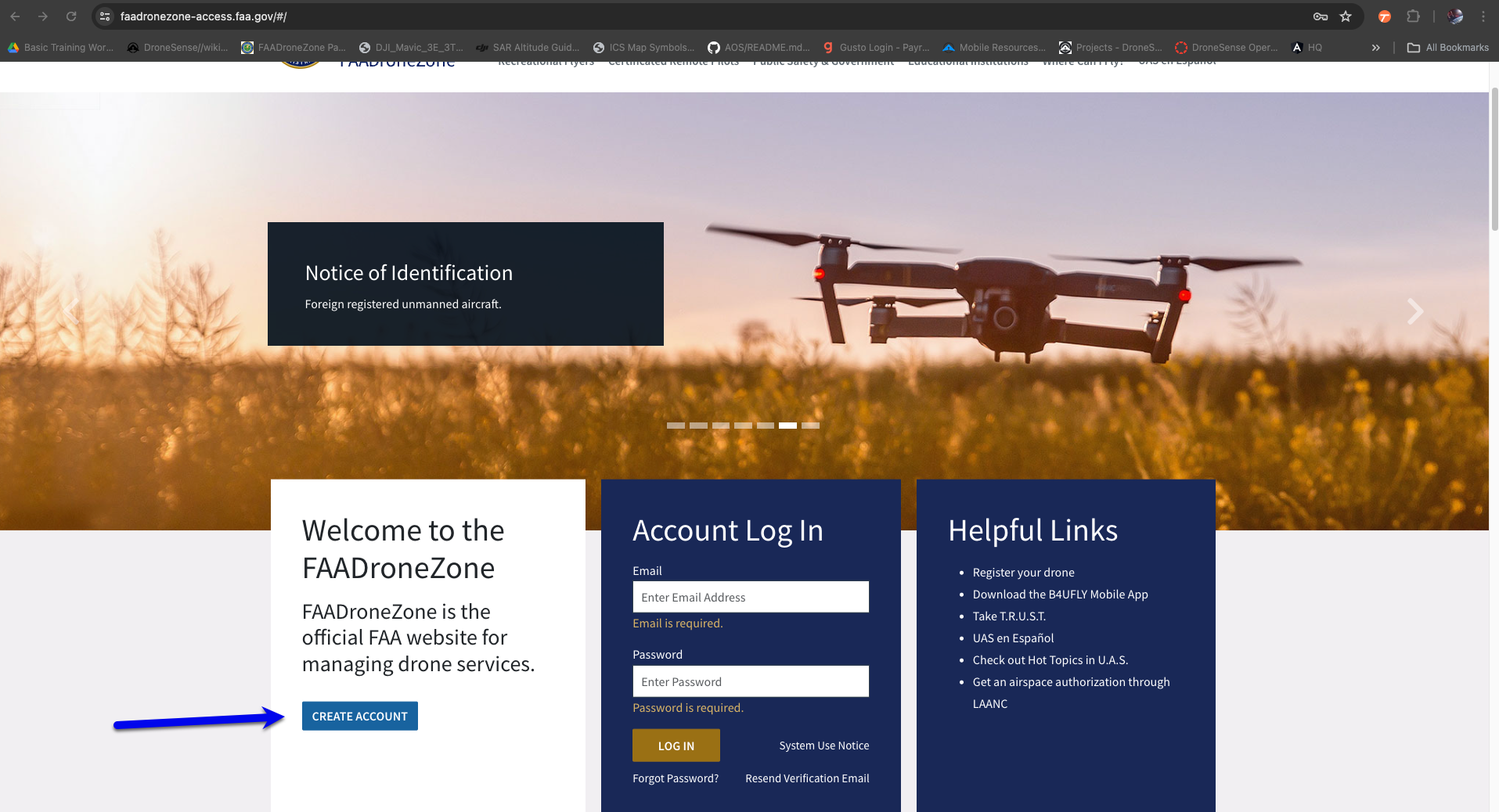 FAA Registration – DroneSense Support