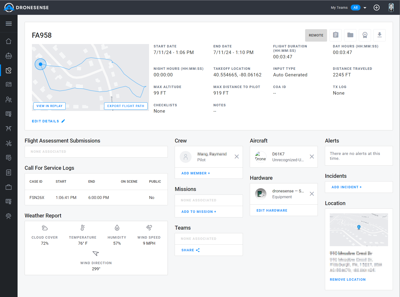 Flights – DroneSense Support