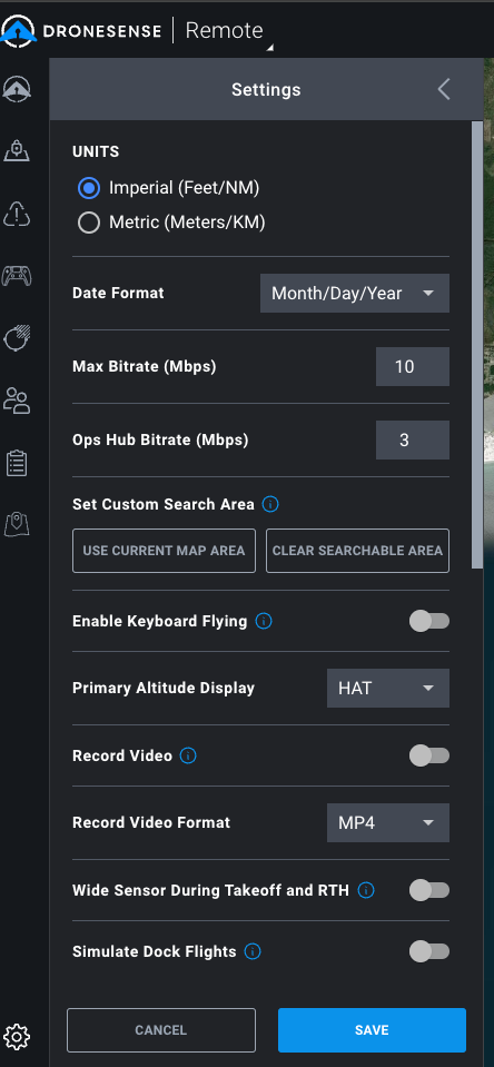 DroneSense Remote Settings – DroneSense Support