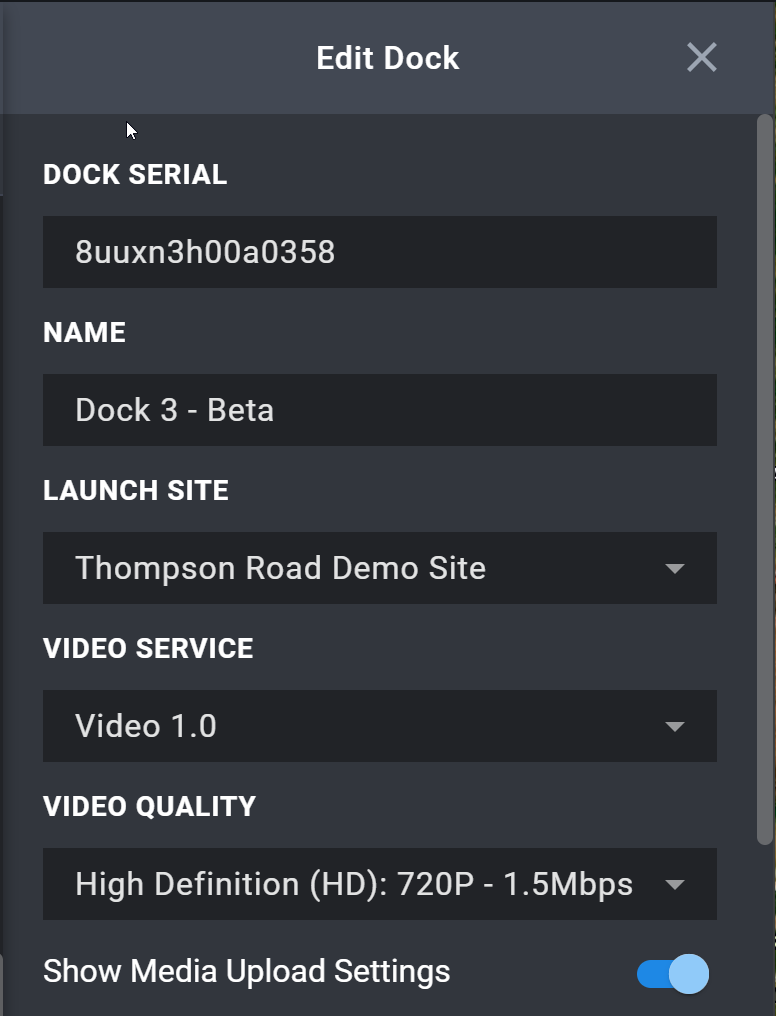 Remote Dock Settings – DroneSense Support