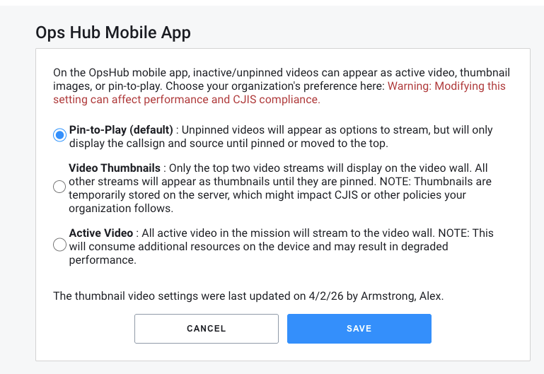 OpsHub Mobile App Videos Thumbnails – DroneSense Support